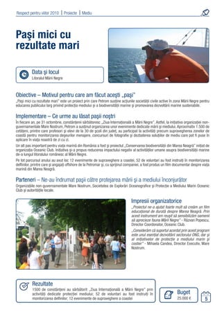 Respect pentru viitor 2010 - Mediu | PDF