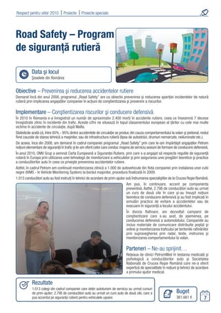 Respect pentru viitor 2010 - Proiecte Speciale | PDF