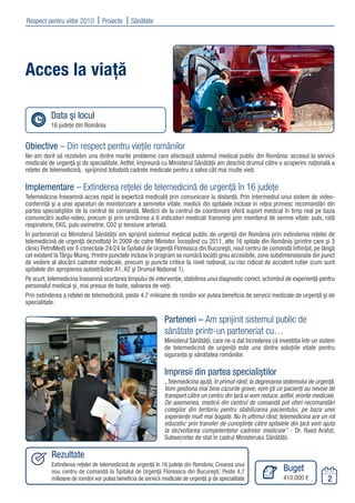 Respect pentru viitor 2010 - Sănătate | PDF