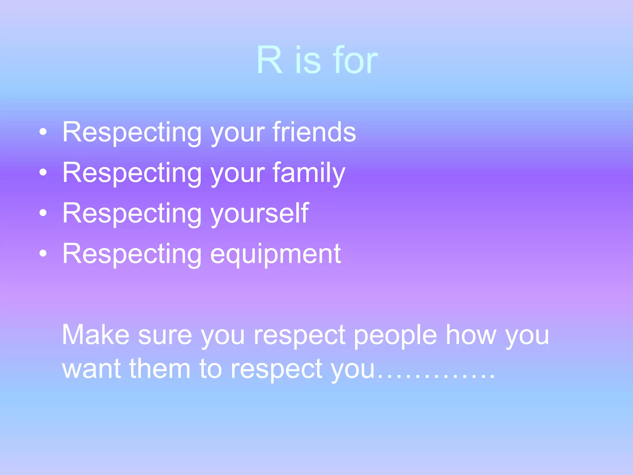 Respect Power Point Elisha P and Dana | PPT