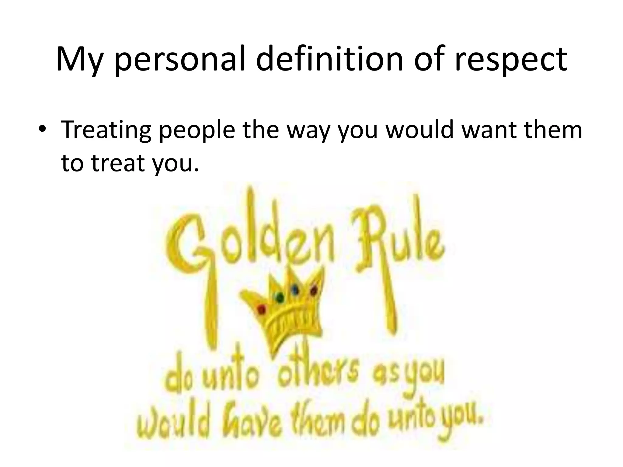 Respect presentation bde | PPTX