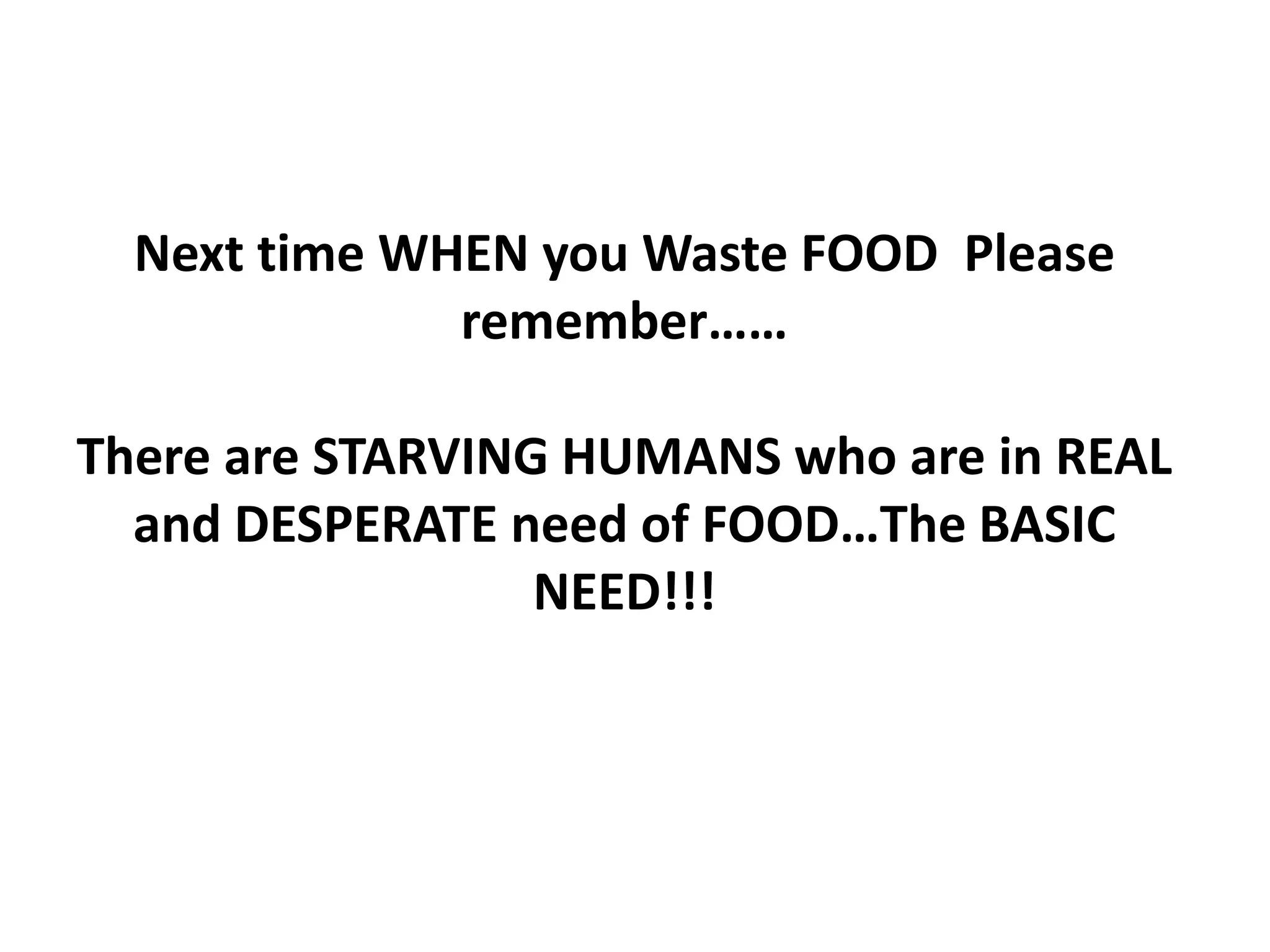 Respect your food | PPT