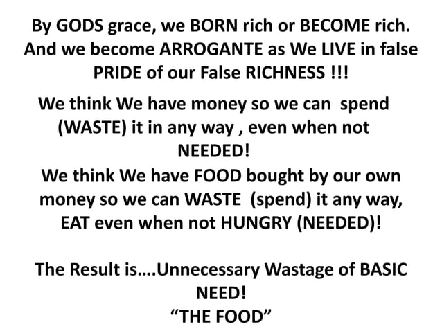 Respect your food | PPT