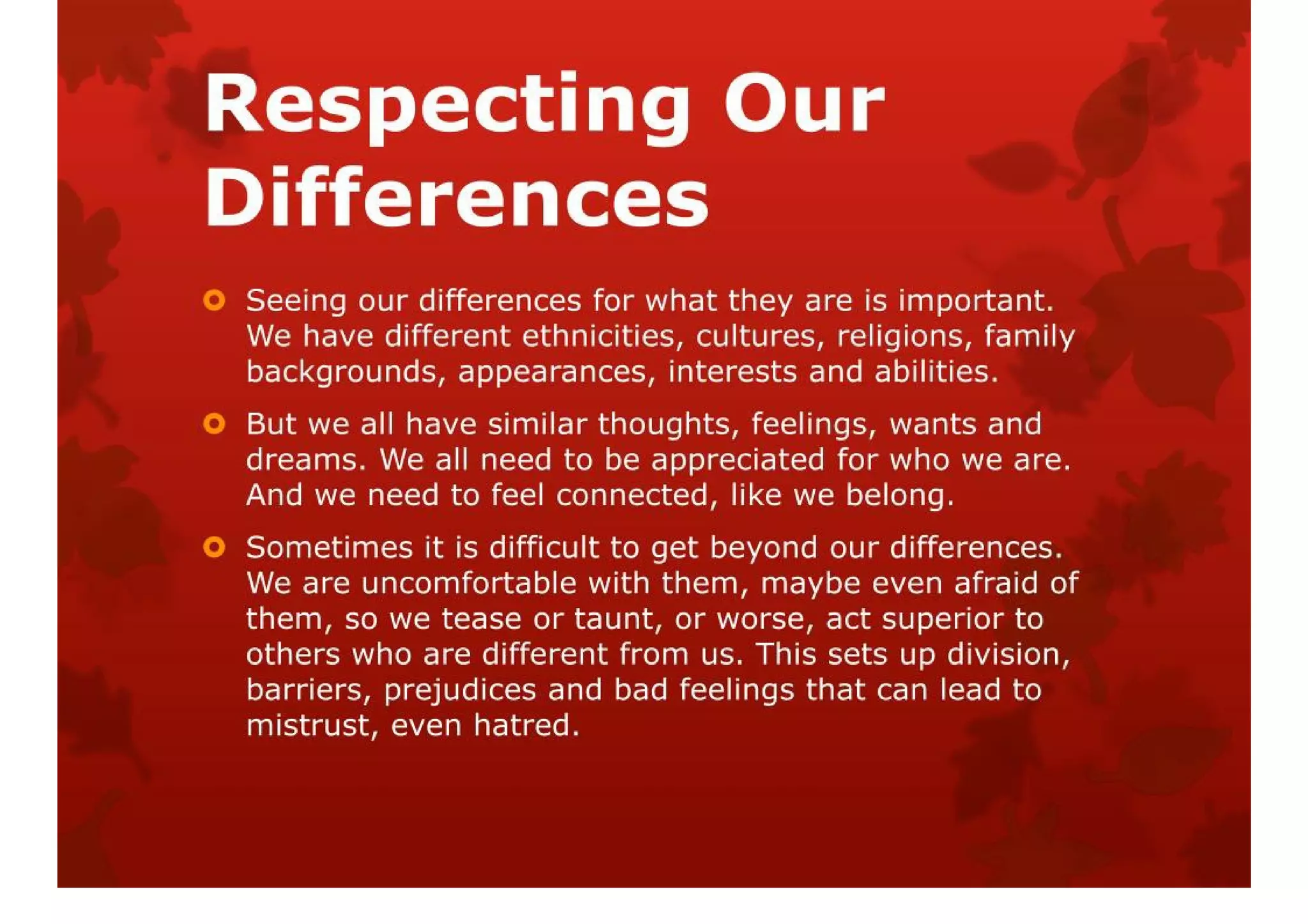 Respect Yourself And Others | PDF