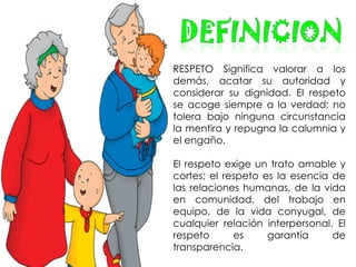 Valor Respeto Definicion