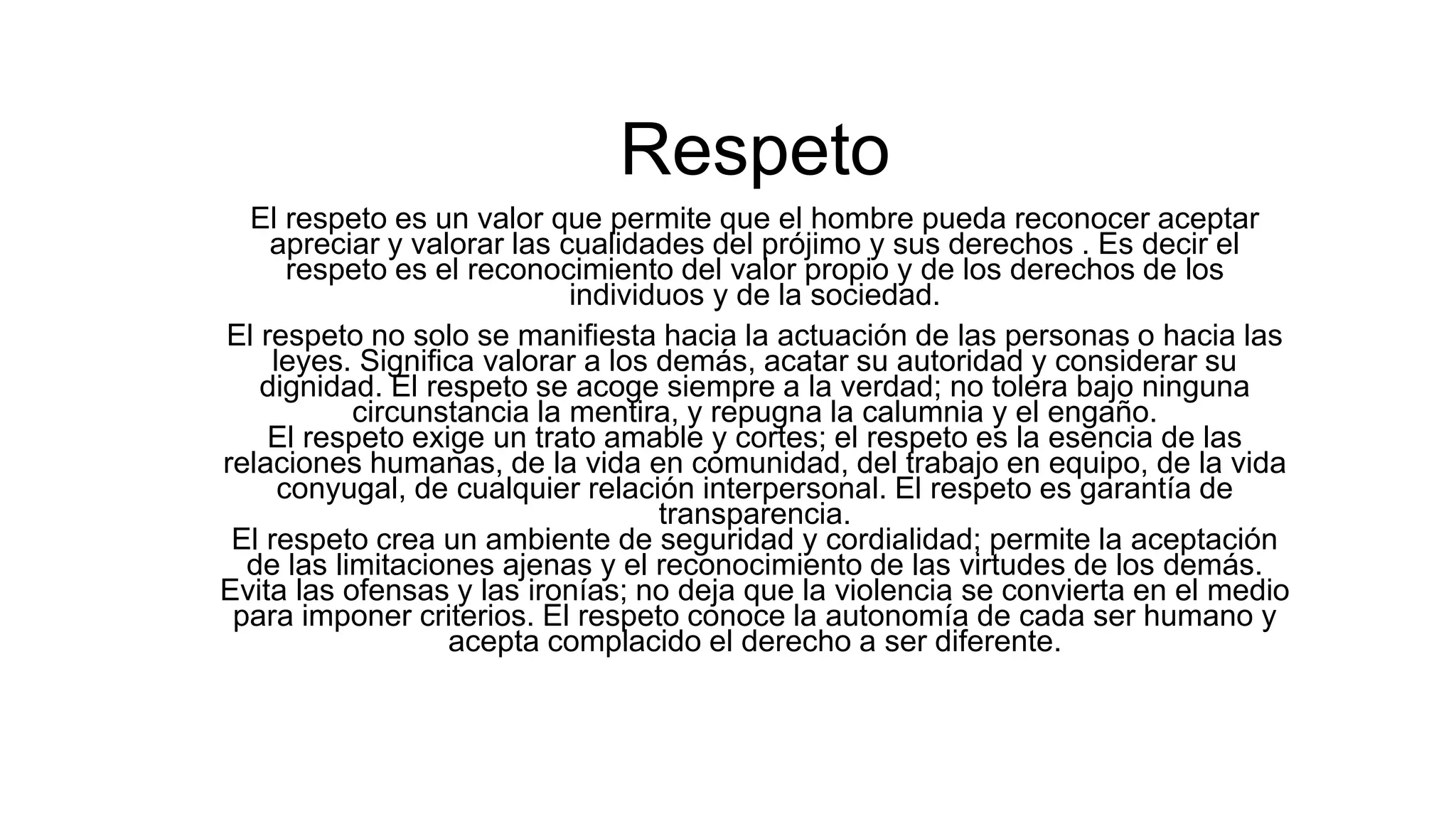 Respeto | PPTX