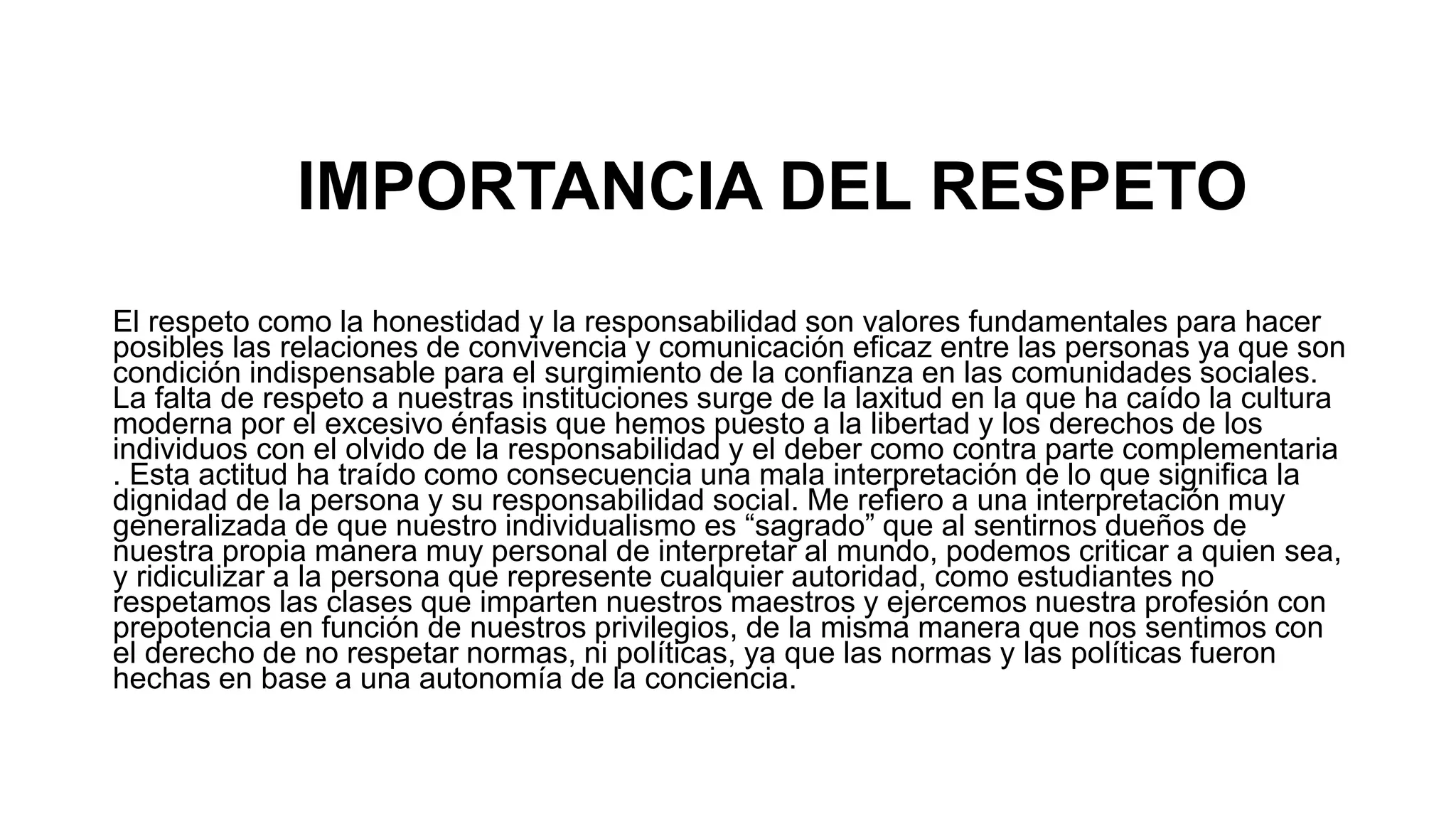 Respeto | PPT