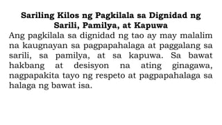 Edukasyon sa Pagpapakatao_Respeto Lesson | PPTX