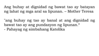 Edukasyon sa Pagpapakatao_Respeto Lesson | PPTX