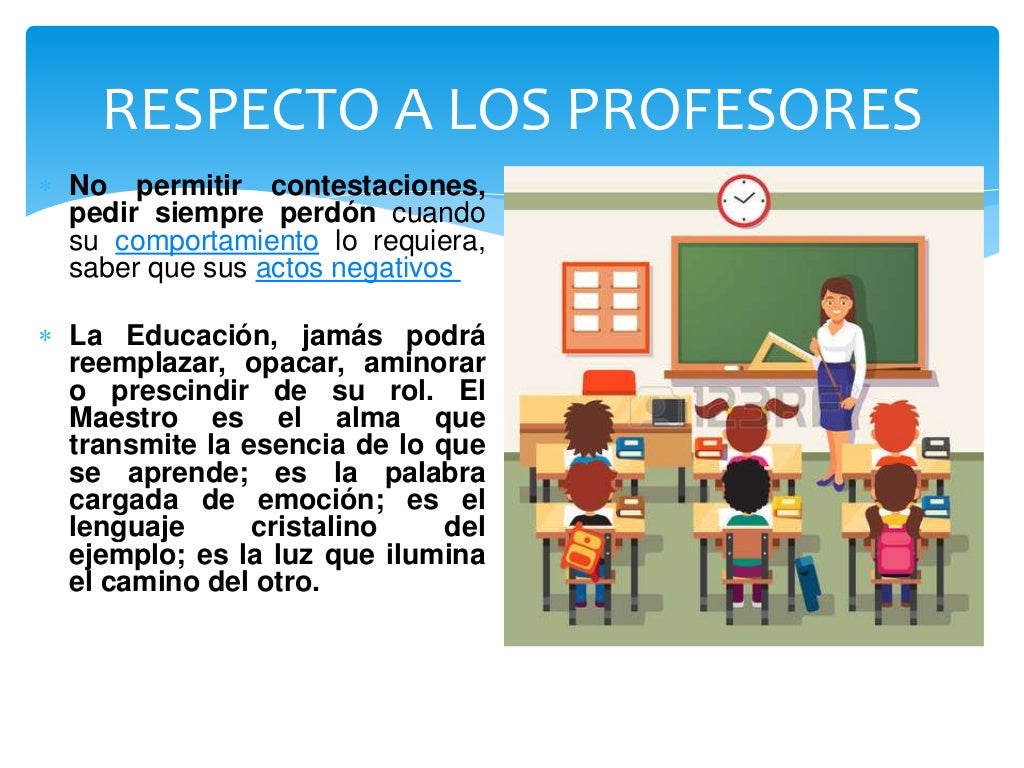 Respeto a los profesores