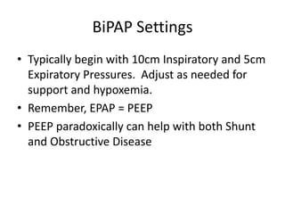 Resp failure talk 9 10 bipap and hfnc emphasis | PPTX