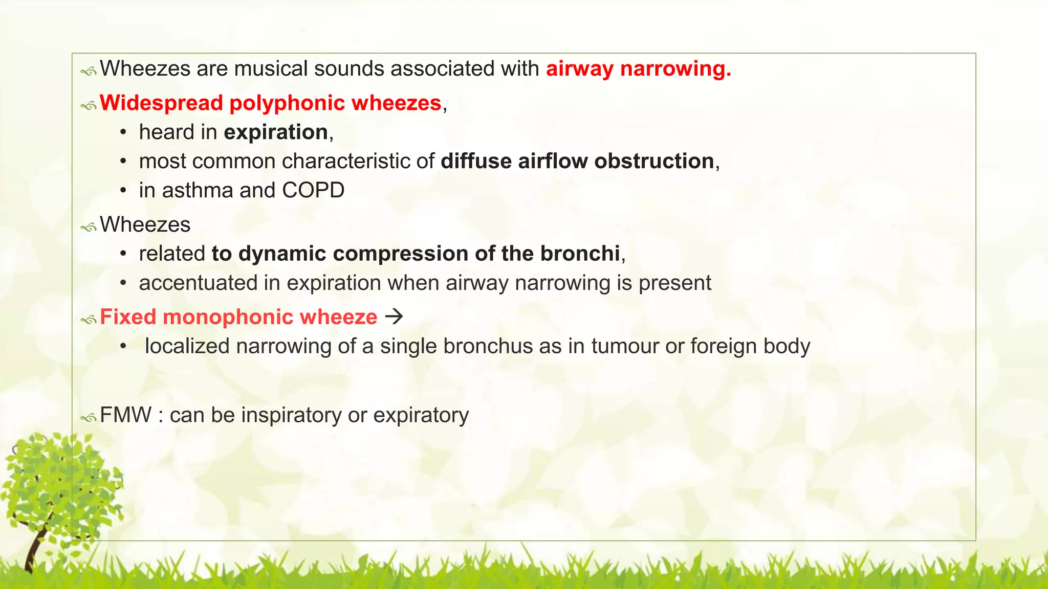 Respiratory system auscultation | PPTX