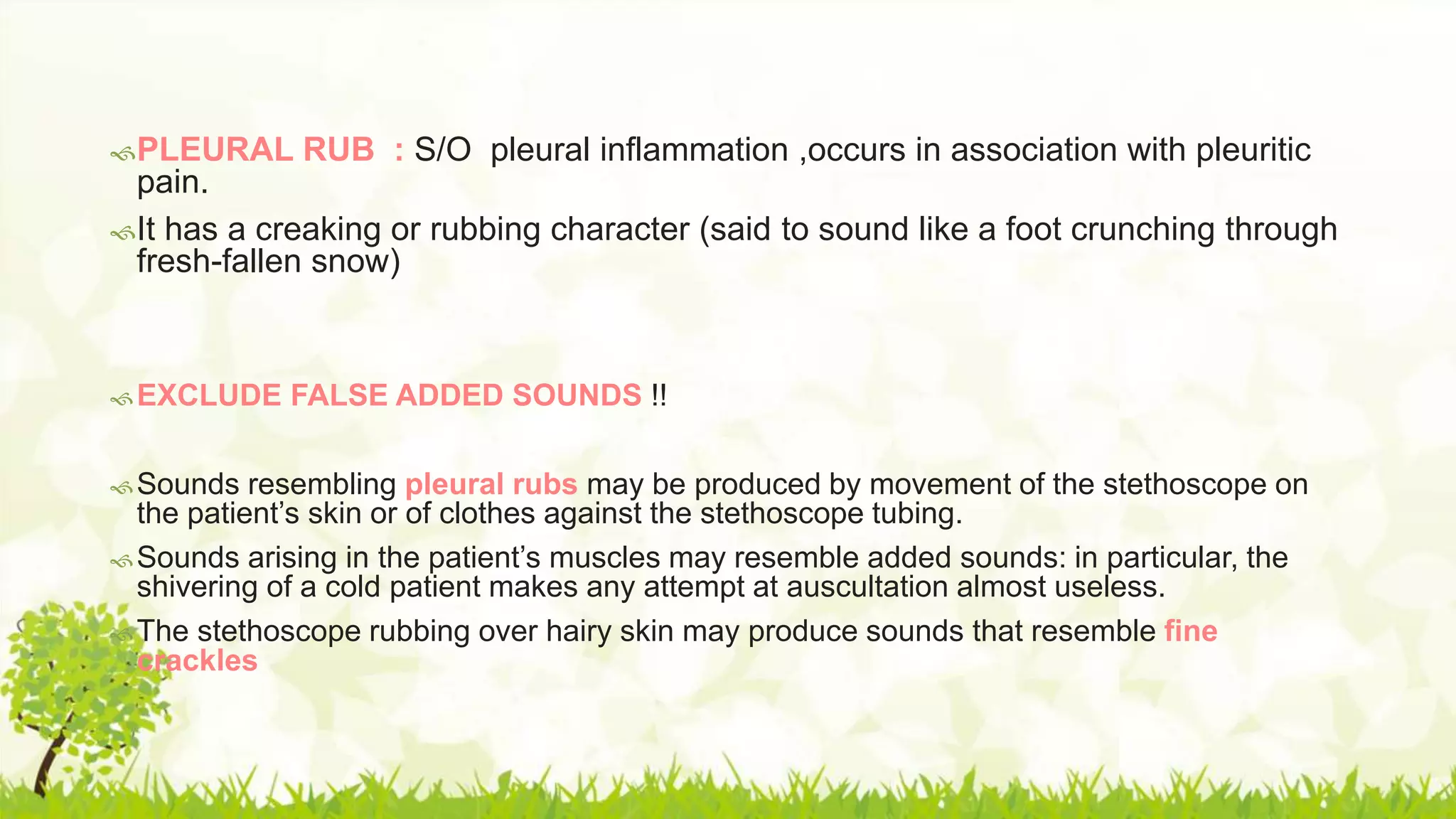 Respiratory system auscultation | PPTX