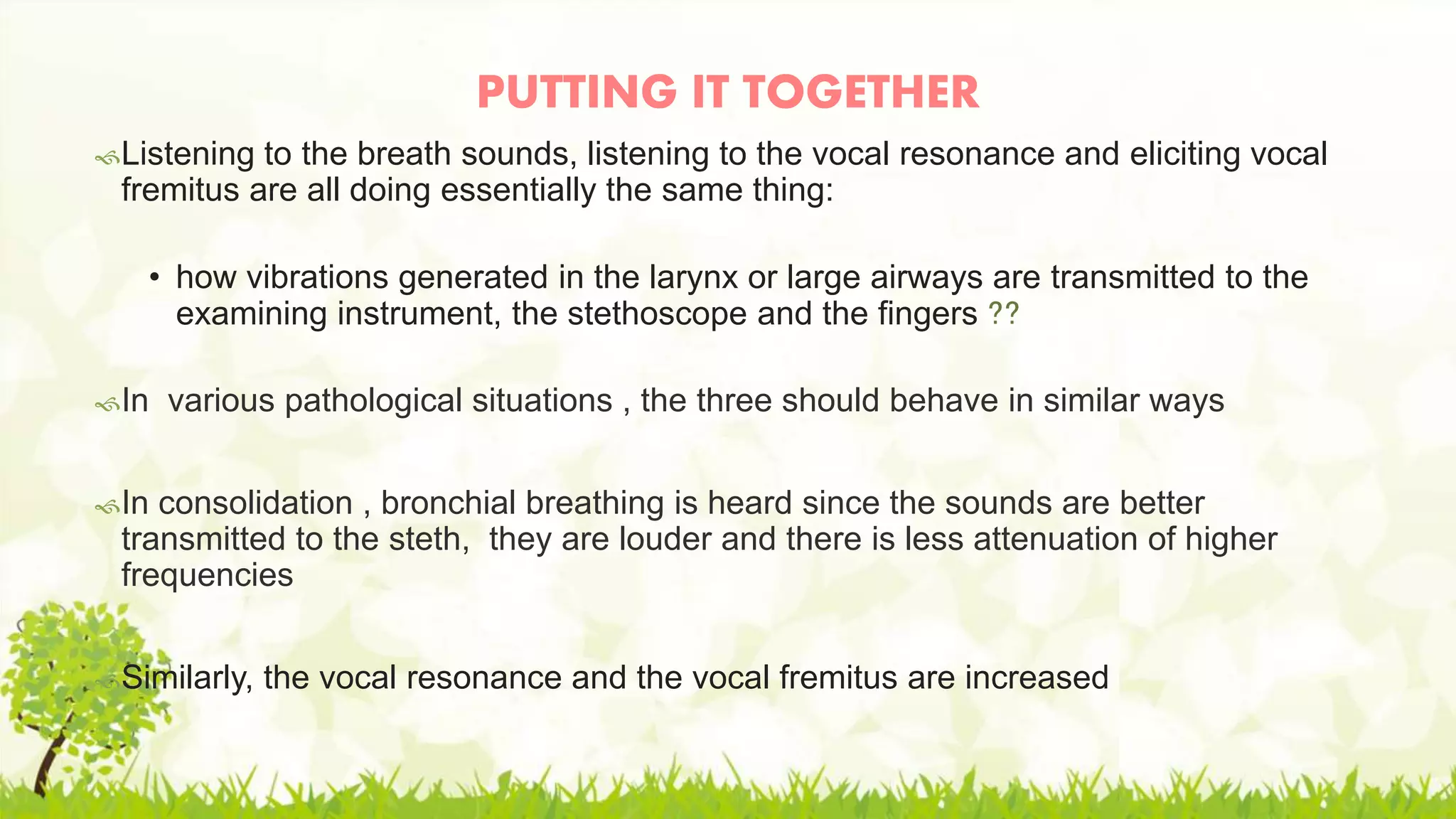 Respiratory system auscultation | PPTX
