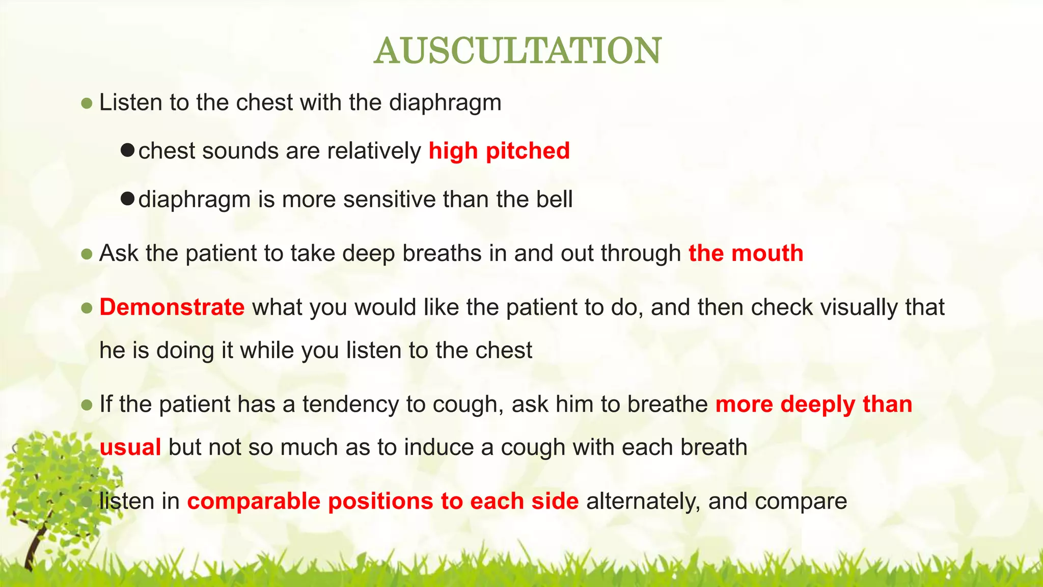 Respiratory system auscultation | PPTX