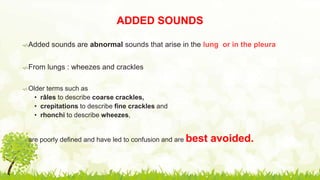 Respiratory system auscultation | PPTX