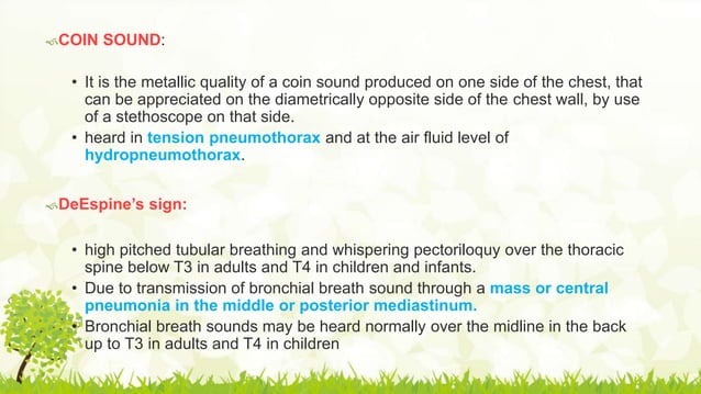 Respiratory system auscultation | PPTX
