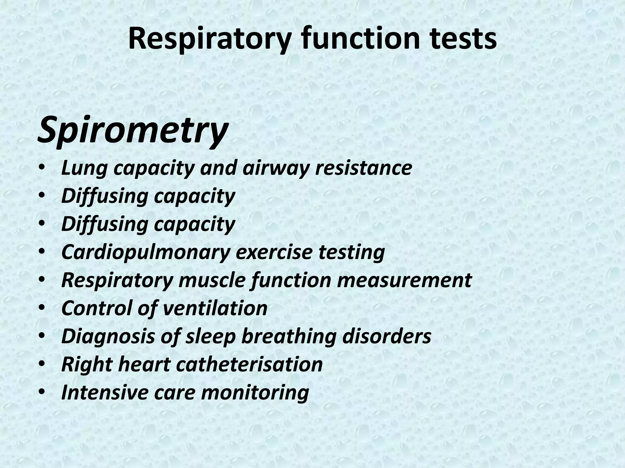 Instruments Used for respiratory disease diagnosis | PPTX