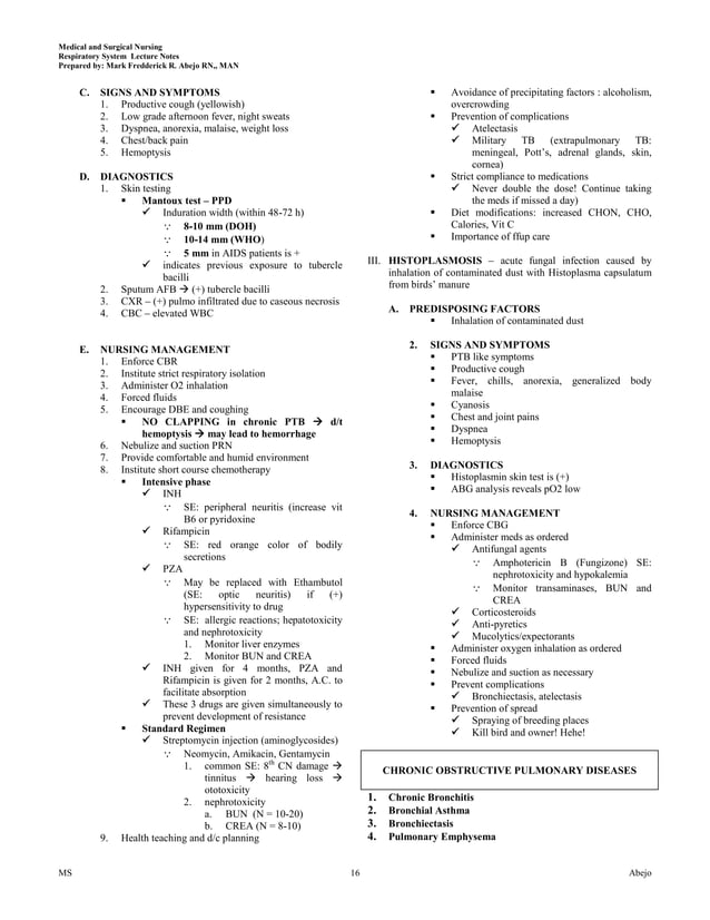 Respiratory Nursing | PDF | Lung and Respiratory Health | Diseases and ...