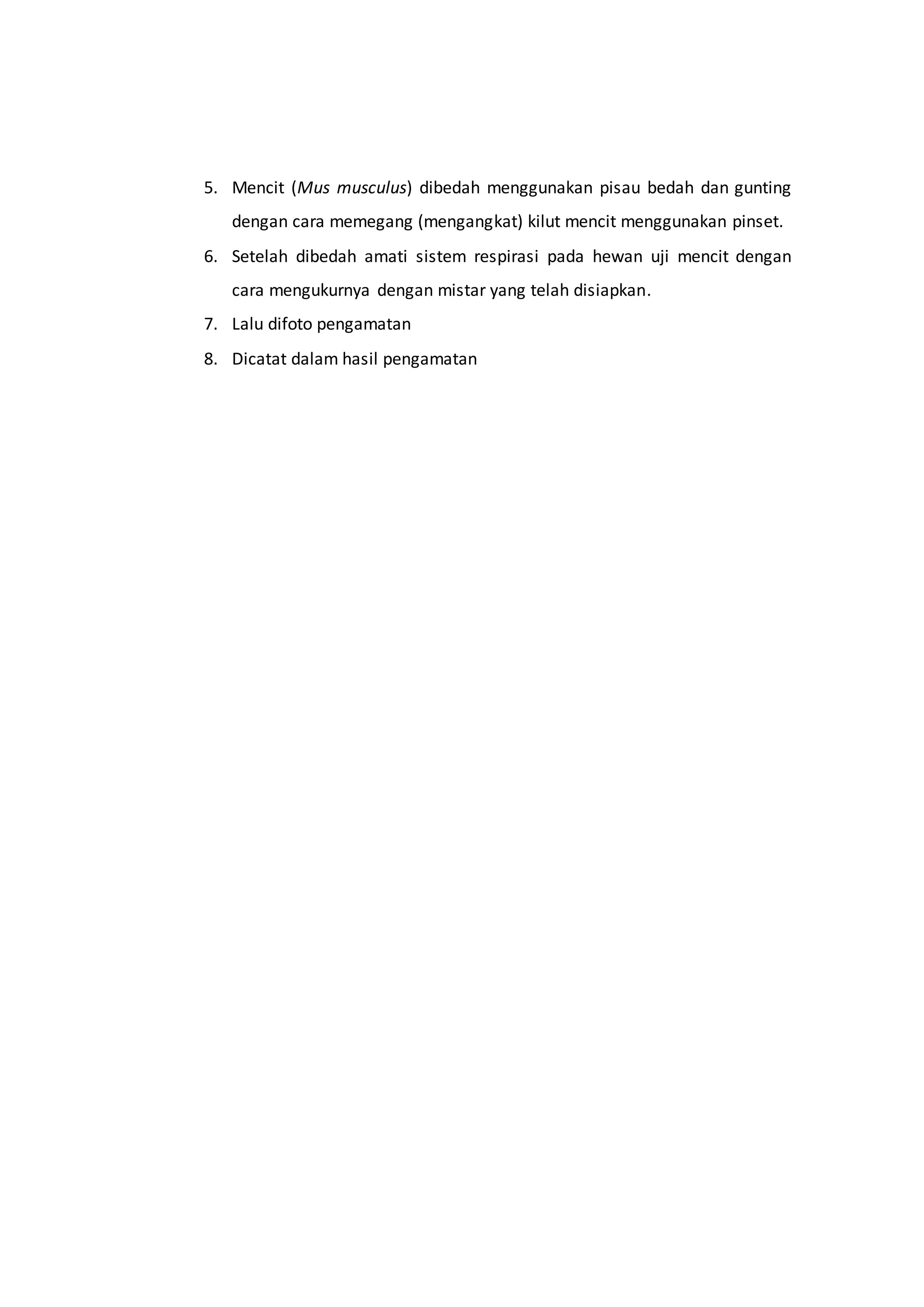 Laporan Praktikum Respirasi | DOCX