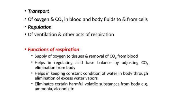 Respiration of human ................... | PPT