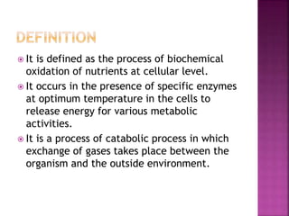 Respiration life processes | PPTX