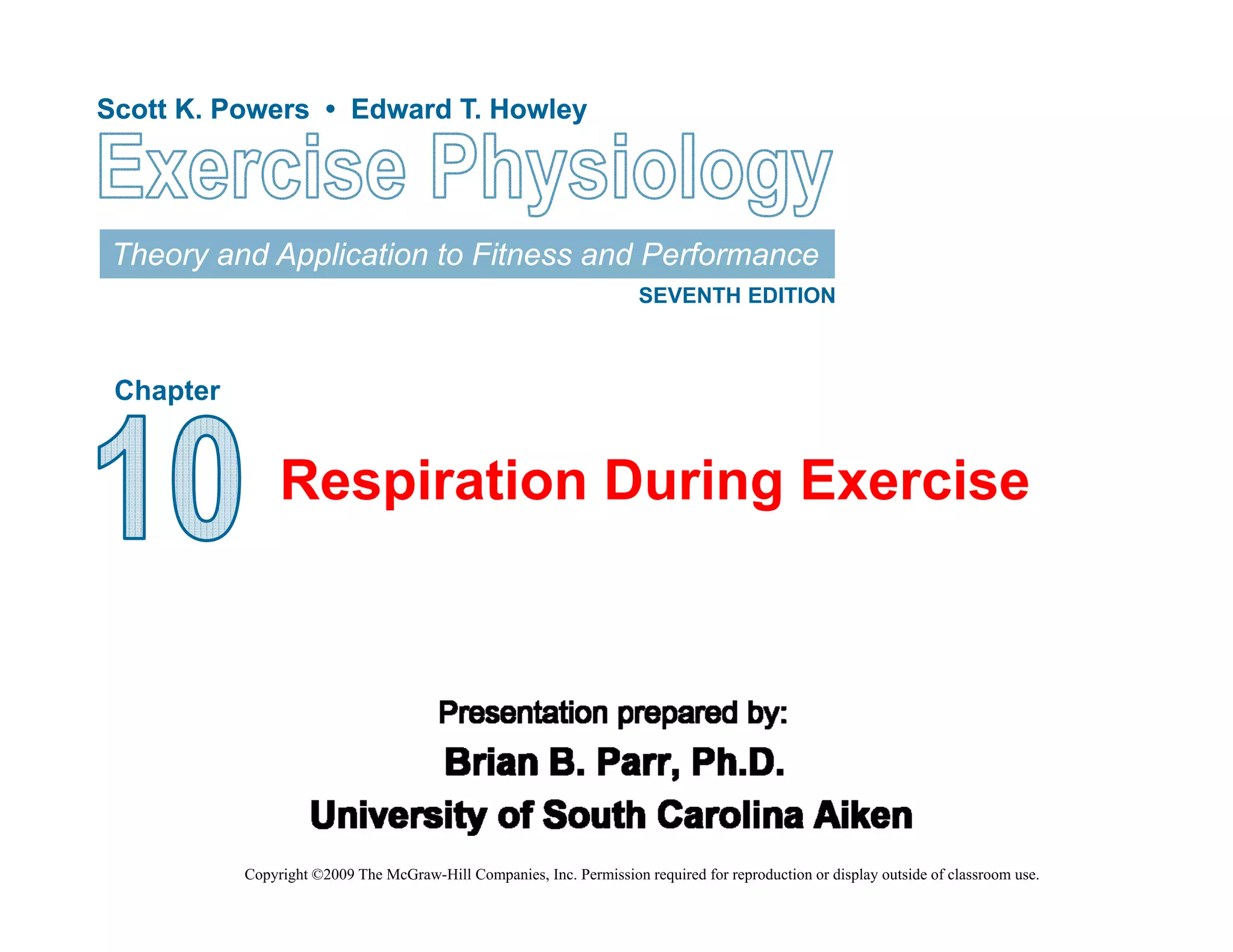 FISIOLOGI SENAM Respiration during exercise | PDF