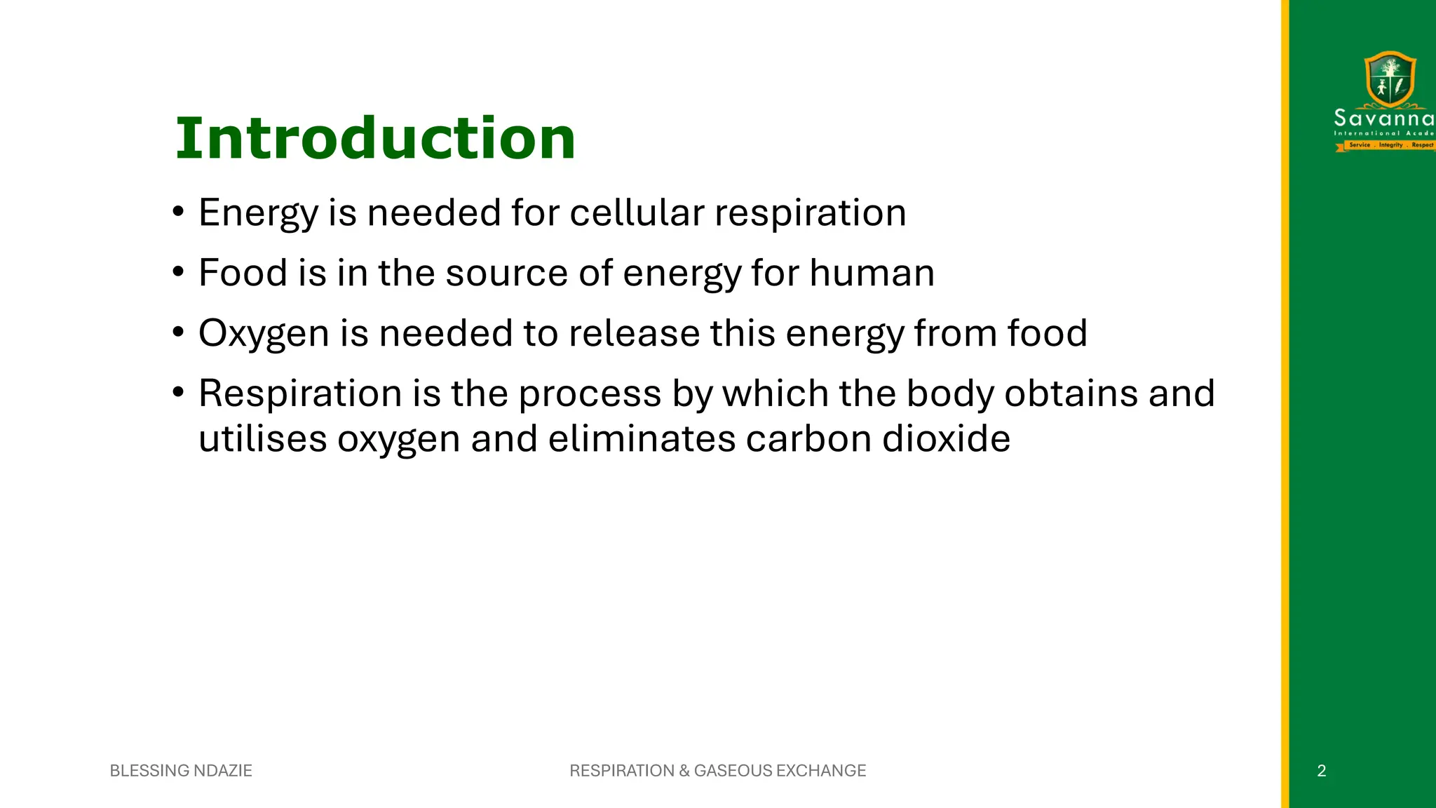Respiration & Gas Exchange | Cambridge IGCSE Biology | PDF