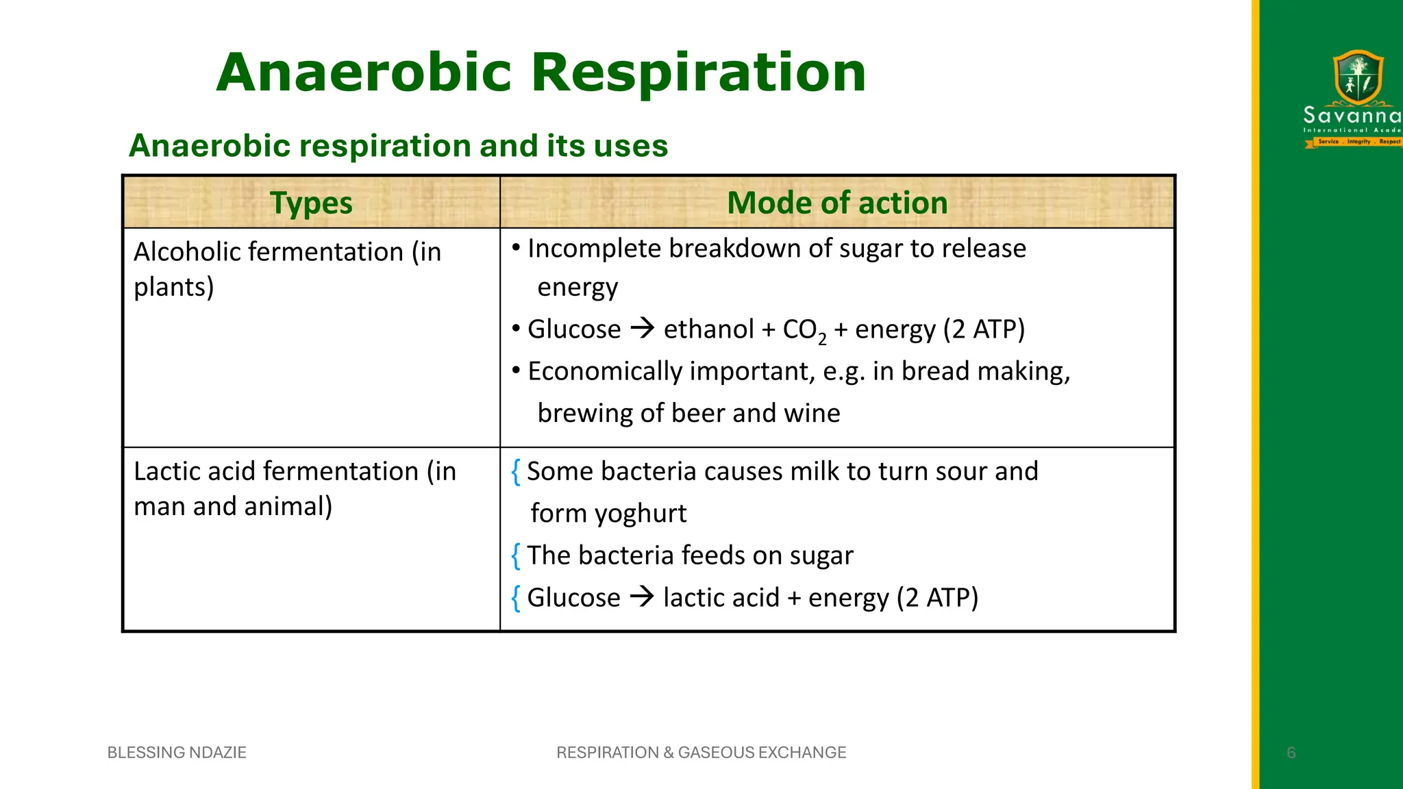 Respiration & Gas Exchange | Cambridge IGCSE Biology | PDF
