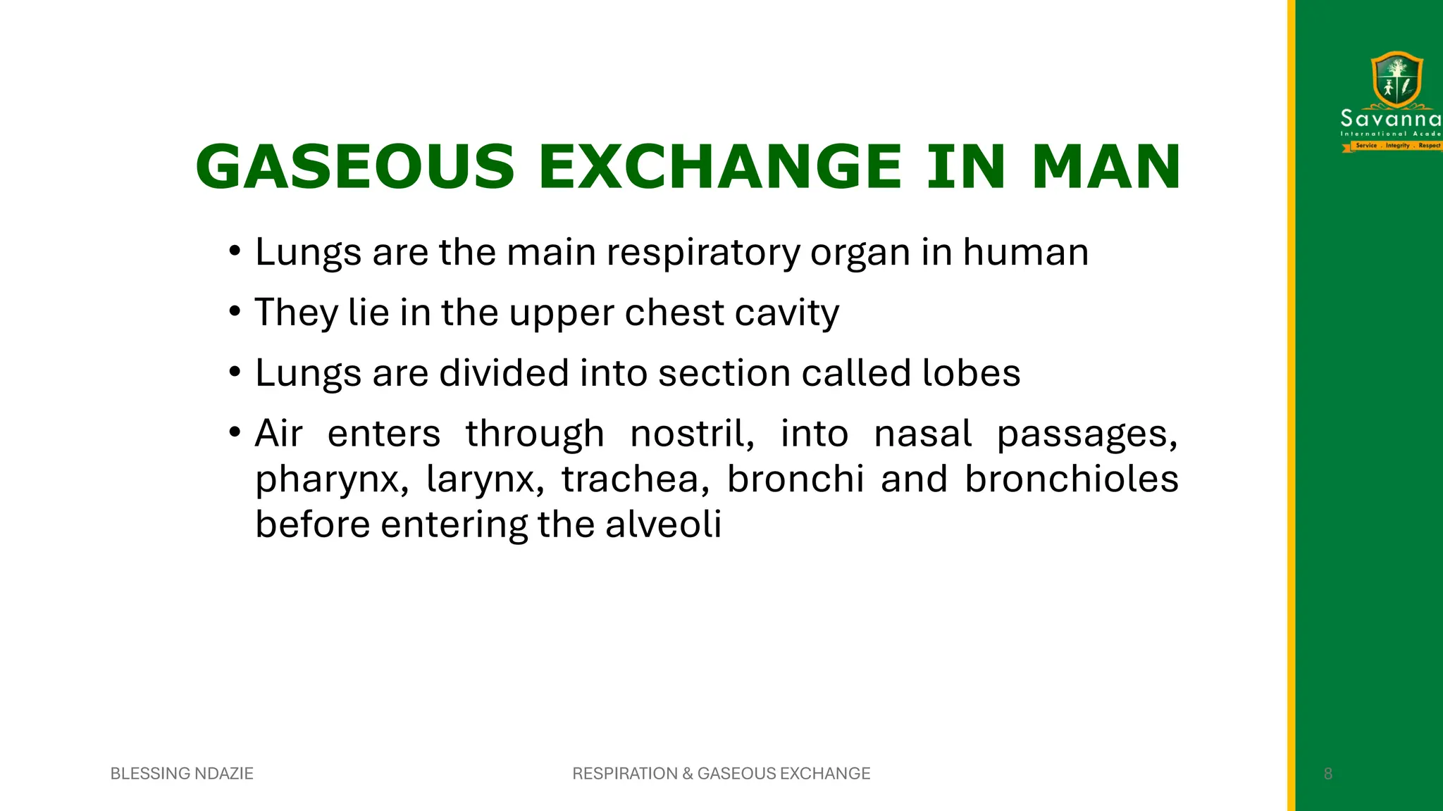 Respiration & Gas Exchange | Cambridge IGCSE Biology | PDF