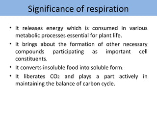 Respiration in plants | PPT