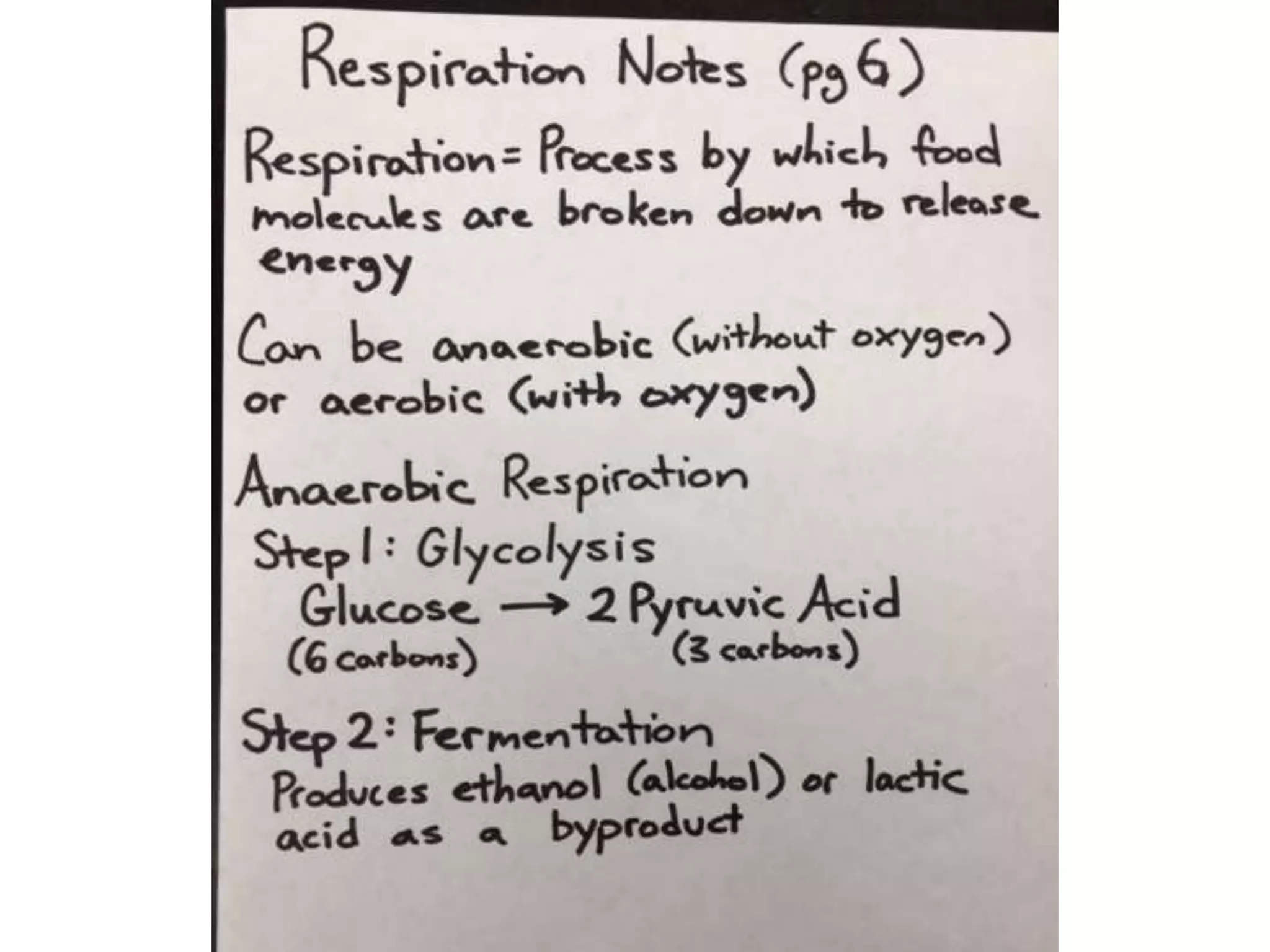 Respiration notes hand written | PPTX