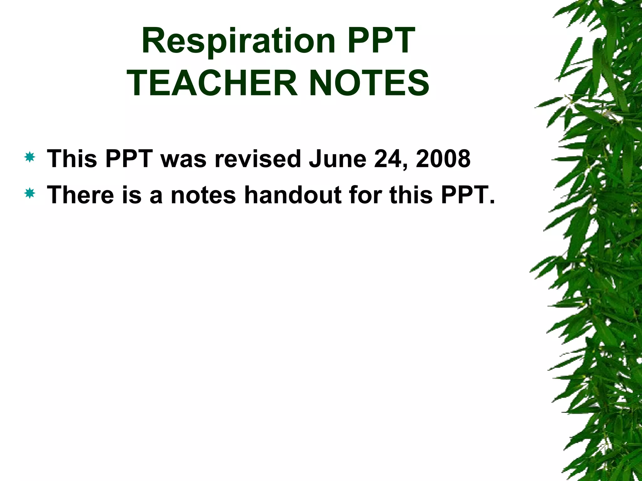 Respiration ppt | PPT
