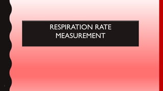 Respiration rate measurement | PPT