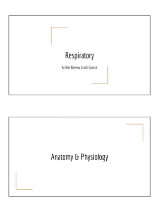 Respiratory System Review and Disorders. | PDF