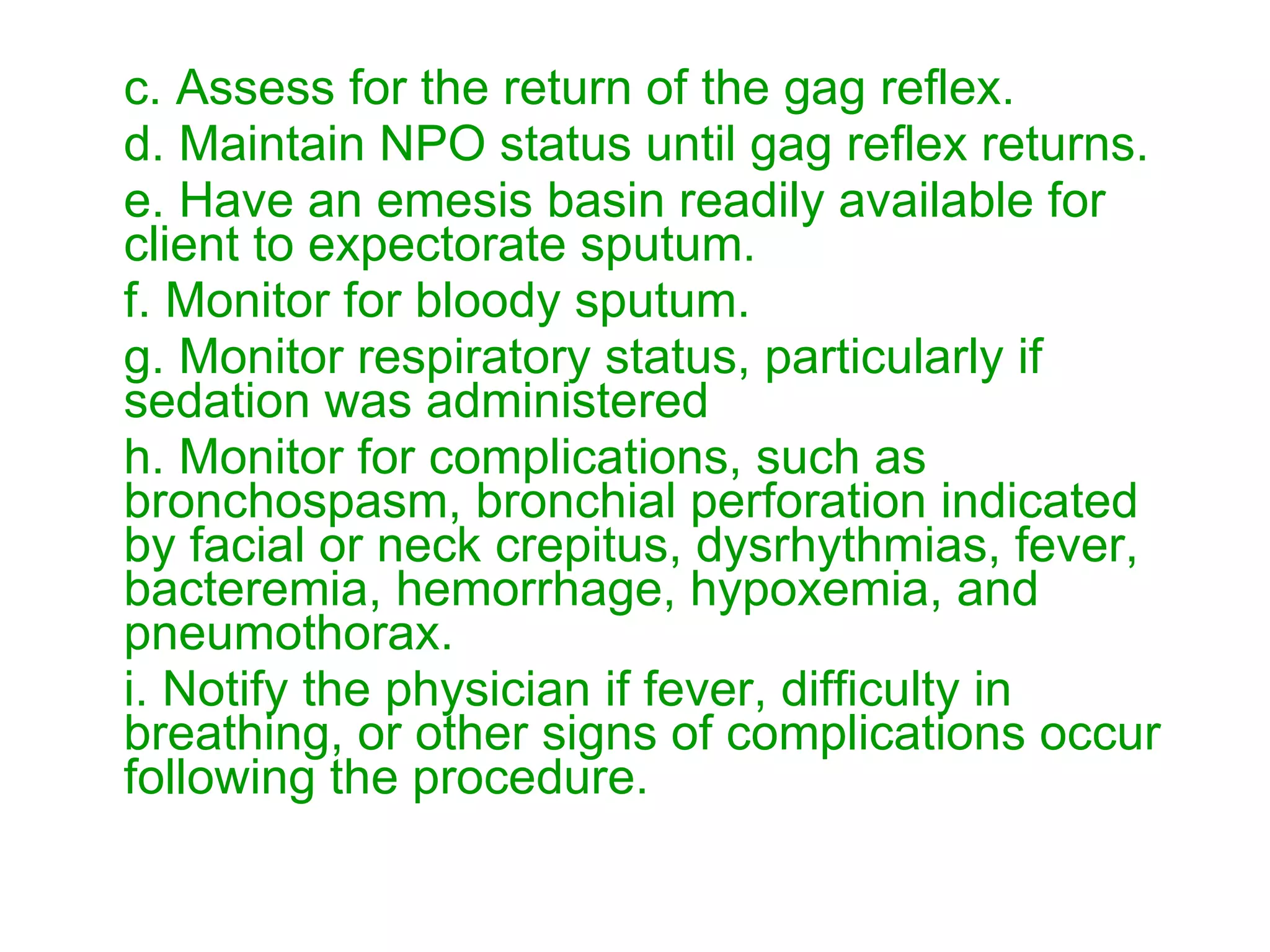 Respiratory Diagnostic Procedures | PPT
