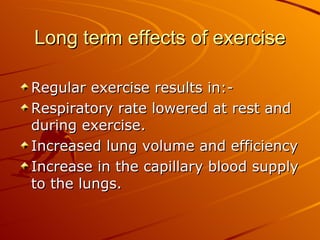 Respiratory effects of exercise | PPT