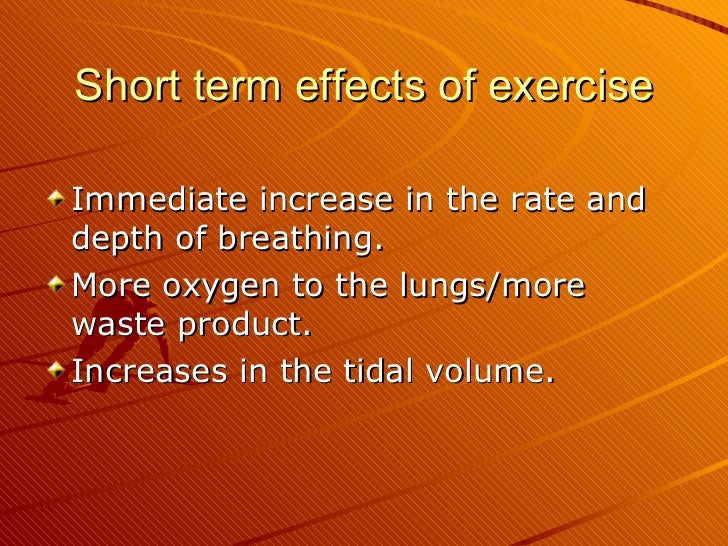Respiratory Effects Of Exercise