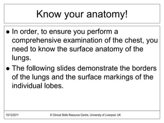 Respiratory Exam | PDF