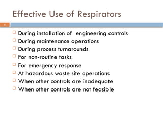 Respiratory-Protection basics and clarification | PPTX