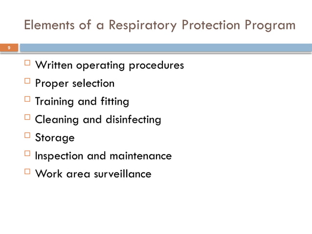 Respiratory-Protection basics and clarification | PPT