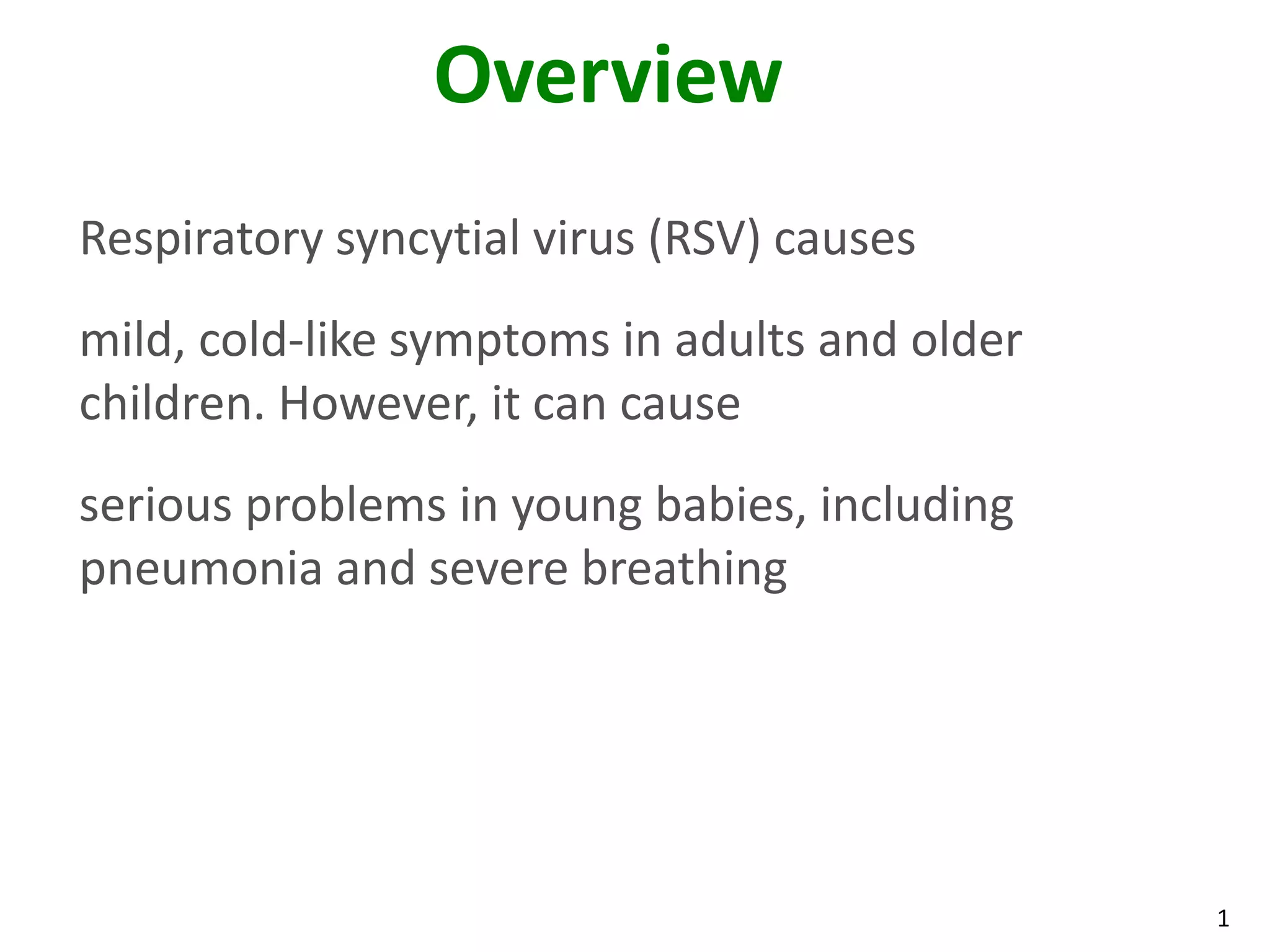 Respiratory syncytial virus | PPTX