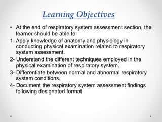 Assessment of respiratory system 1 | PPT
