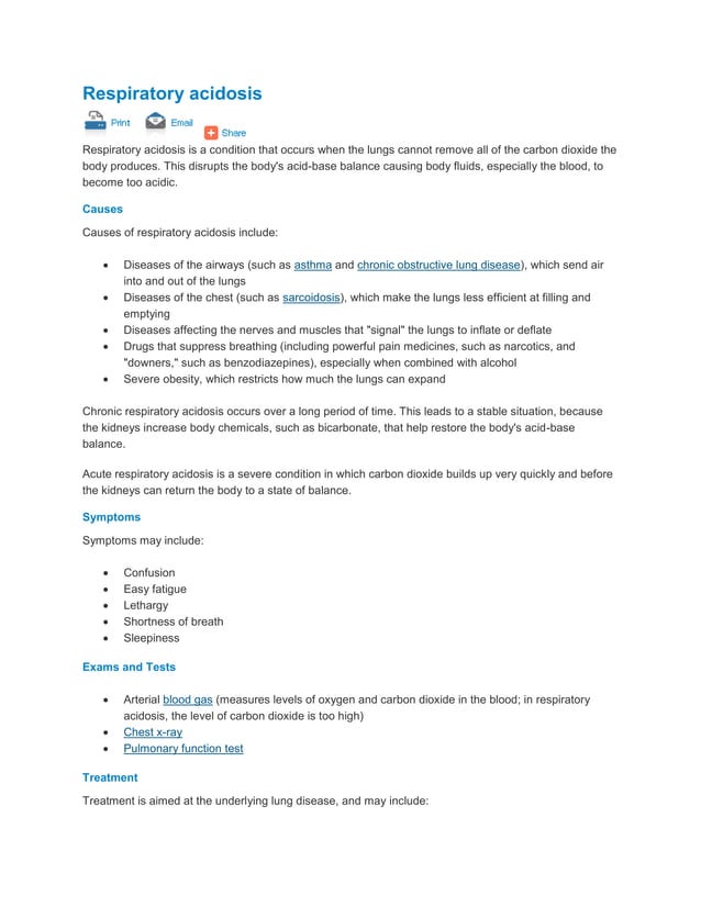 Respiratory acidosis | DOCX