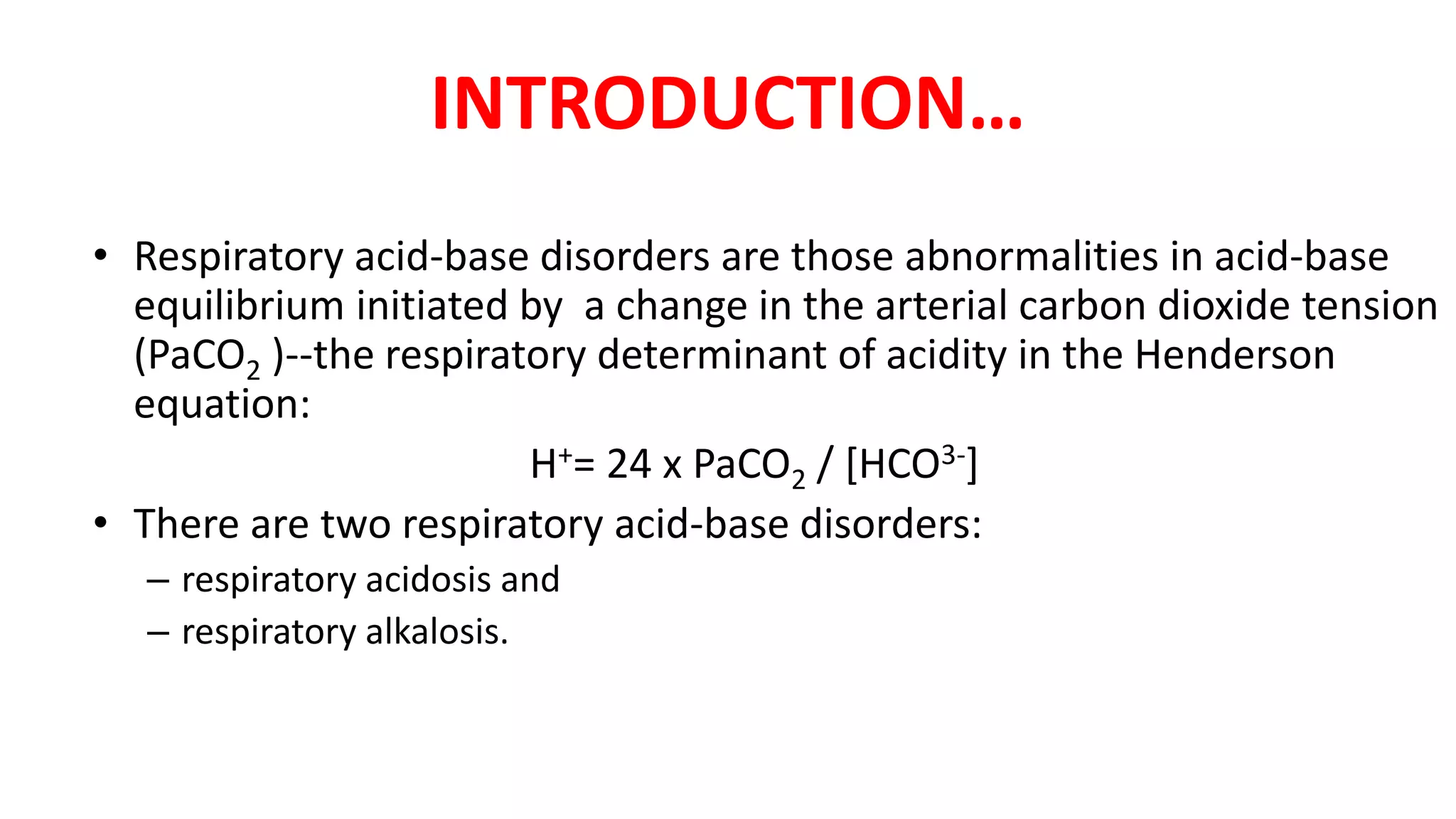 Respiratory acidosis and alkalosis | PPTX