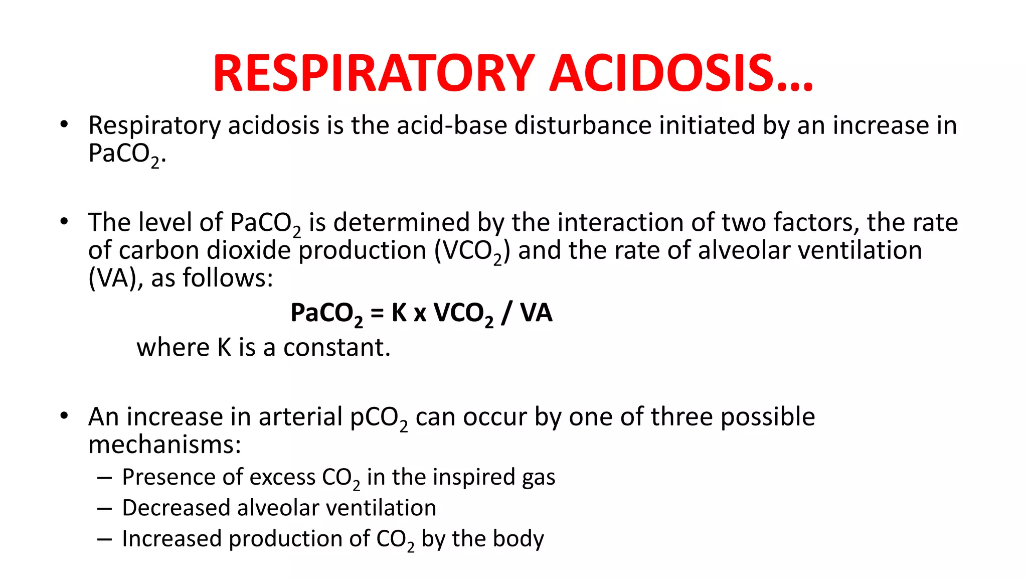 Respiratory acidosis and alkalosis | PPTX