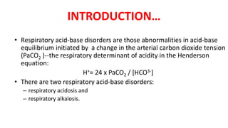 Respiratory acidosis and alkalosis | PPTX