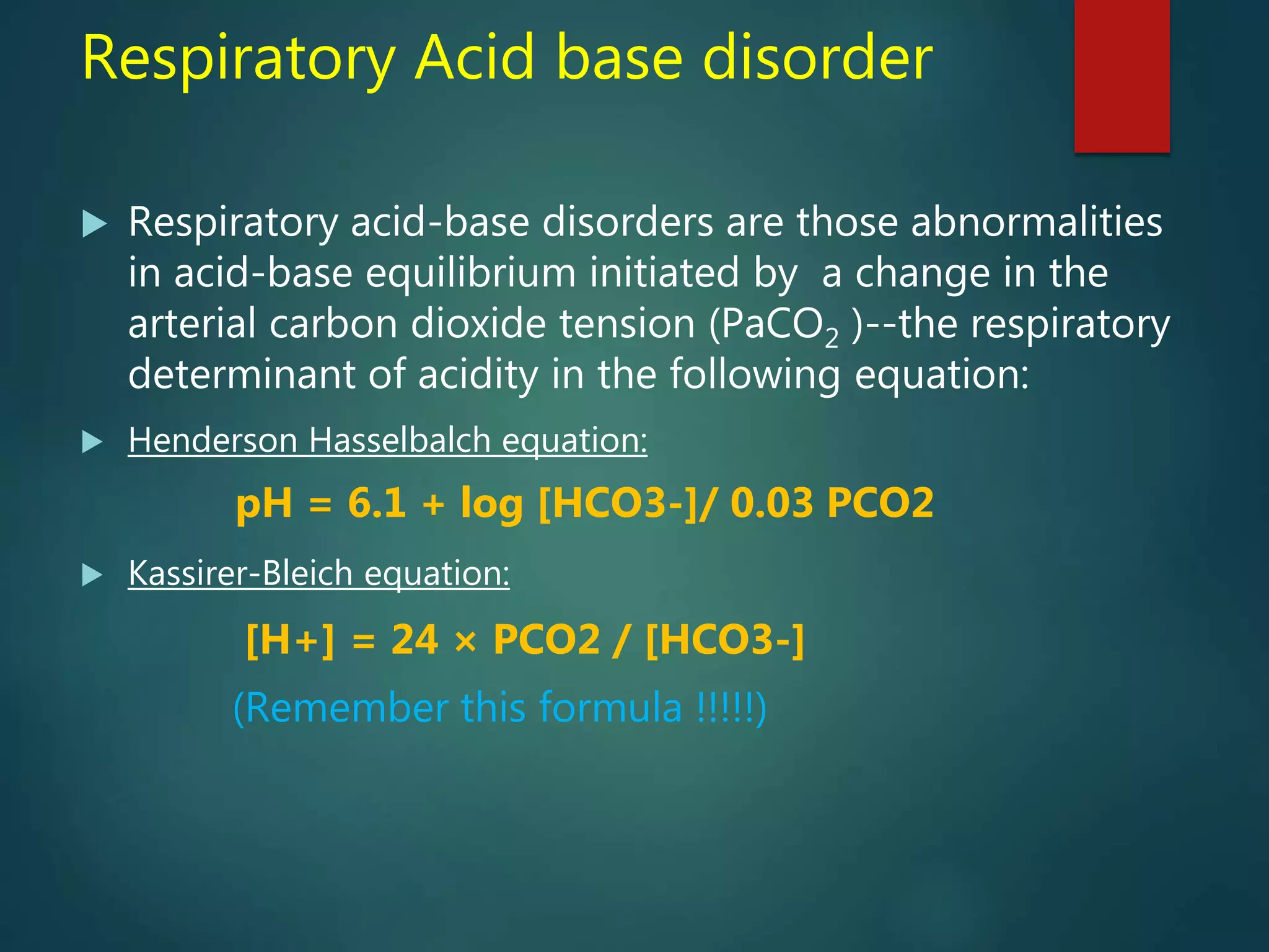 Respiratory acidosis and alkalosis | PPTX