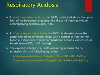 Respiratory acidosis and alkalosis | PPTX