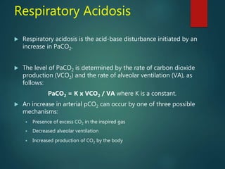 Respiratory acidosis and alkalosis | PPTX